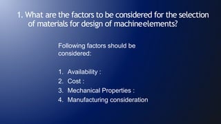 4 Machine design material selection | PPT