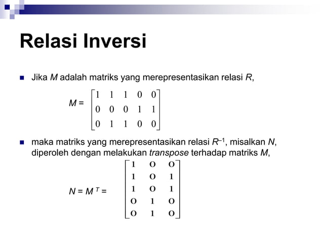4 matriks dan relasi | PPT