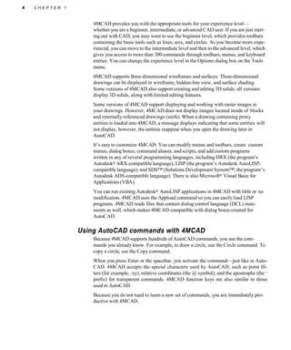 4MCAD User Manual, drawing tool for 2D dwg and dxf files | PDF