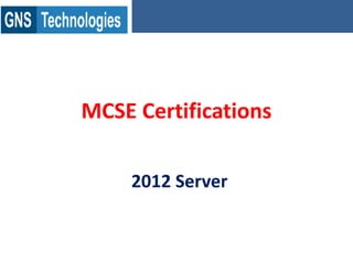 MCSE Certifications | PPTX