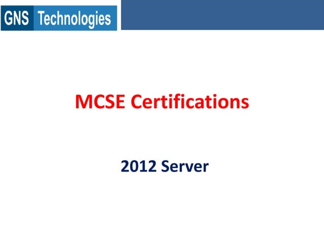 MCSE Certifications | PPTX