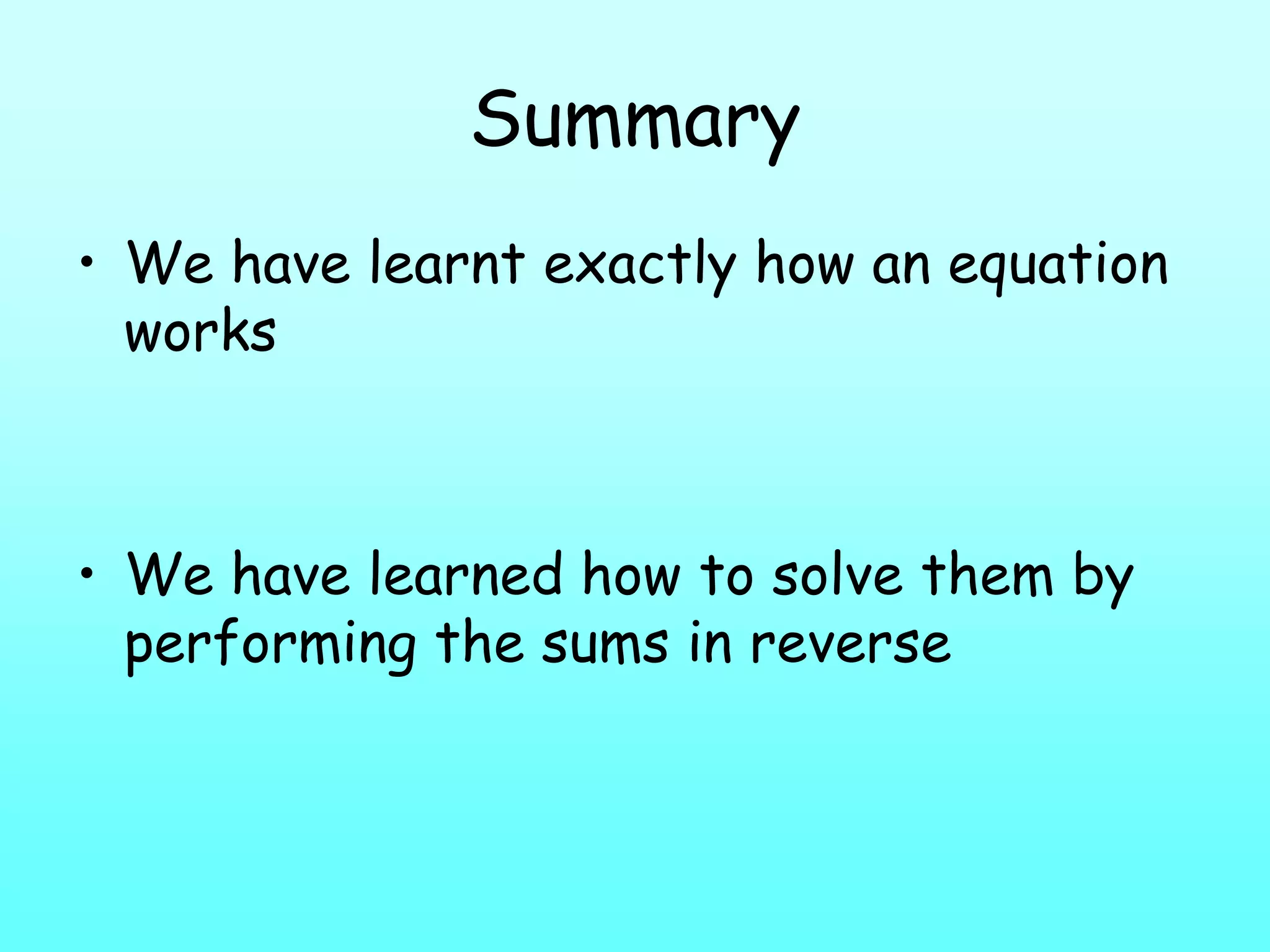 4) Meaning of an Equation.ppt