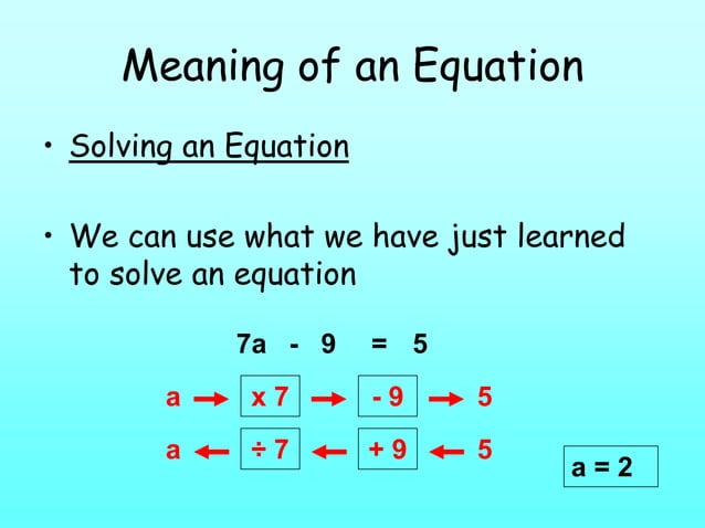 4) Meaning of an Equation.ppt | Physics | Science