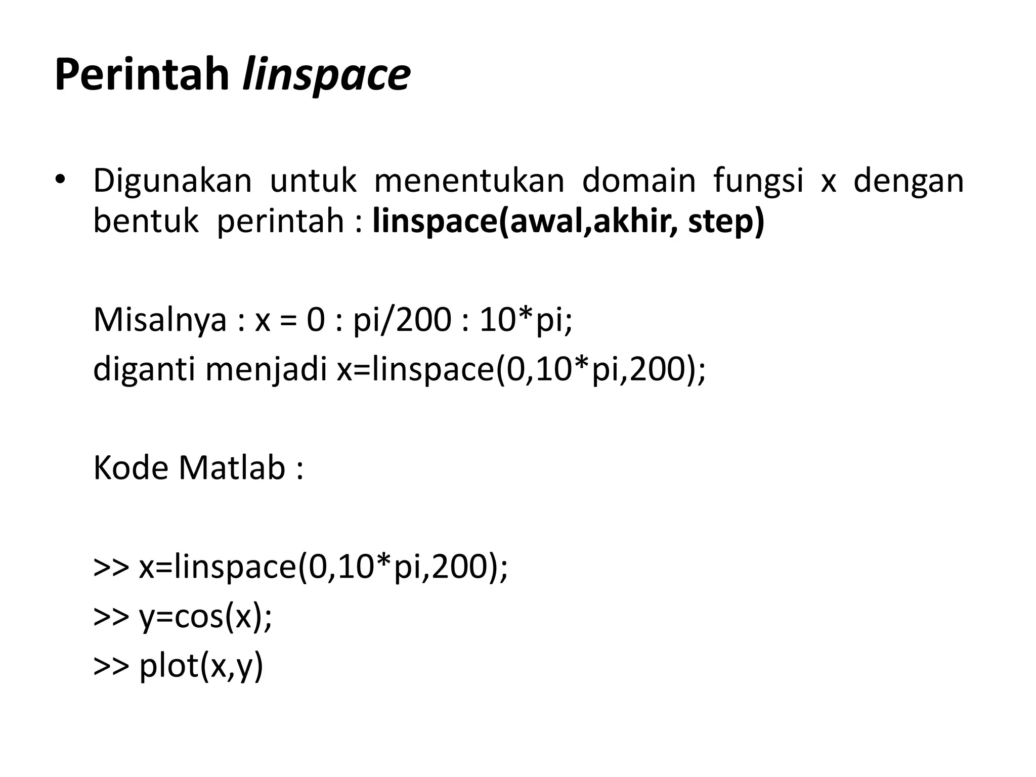 4 Menggambar Grafik Fungsi Dengan Matlab | PPTX
