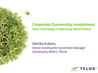 Corporate Community Investment: How Technology is Improving Social ...