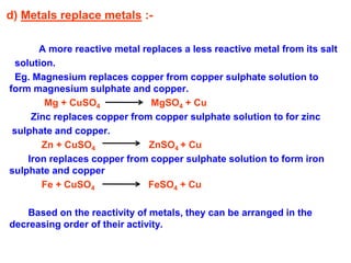 the Difference between metal and non metal | PPT