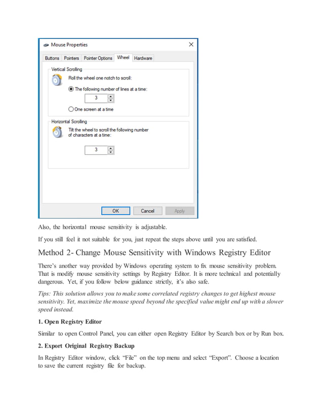 4 methods for how to change mouse sensitivity windows 10/8/7 | PDF