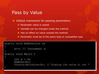 Module 4 : methods & parameters | PPT
