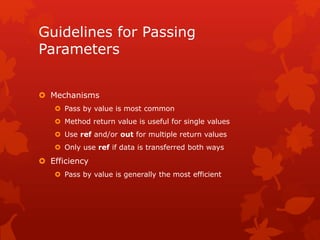 Module 4 : methods & parameters | PPT