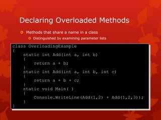 Module 4 : methods & parameters | PPT