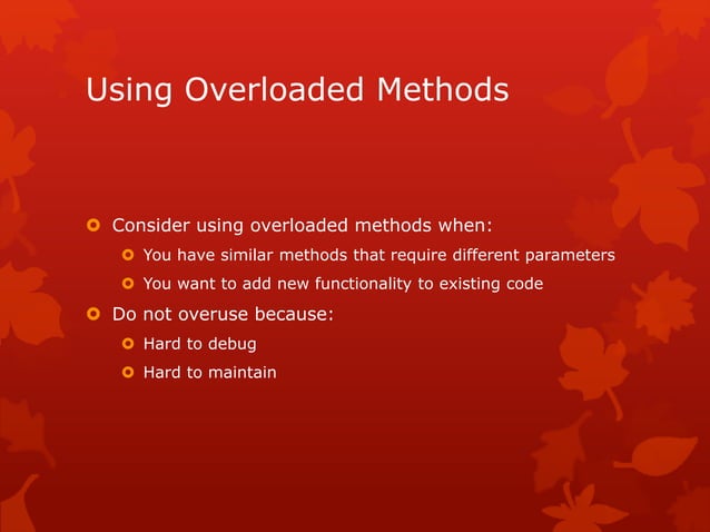 Module 4 : methods & parameters | PPT