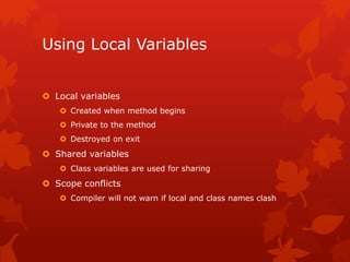 Module 4 : methods & parameters | PPT