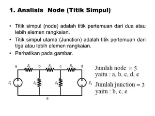 4 metoda analisis rangkaian elektronika | PPTX