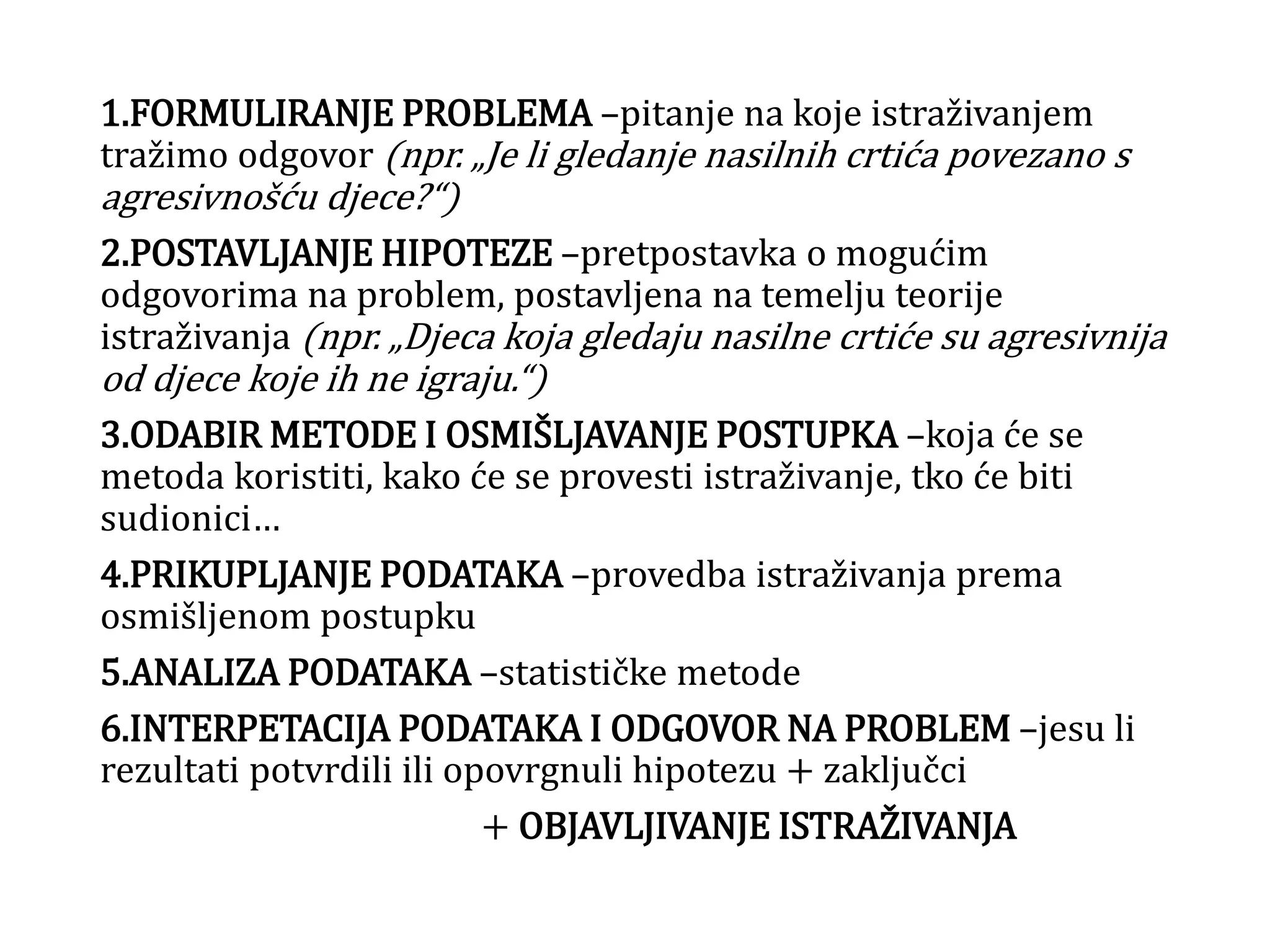 Metode istraživanja u psihologiji | PPTX