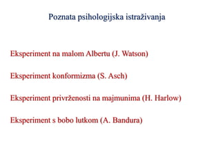 Metode istraživanja u psihologiji | PPTX