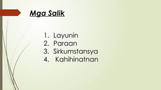 4 MGA SALIK NA NAKAAAPEKTO SA RESULTA NG KILOS.pptx