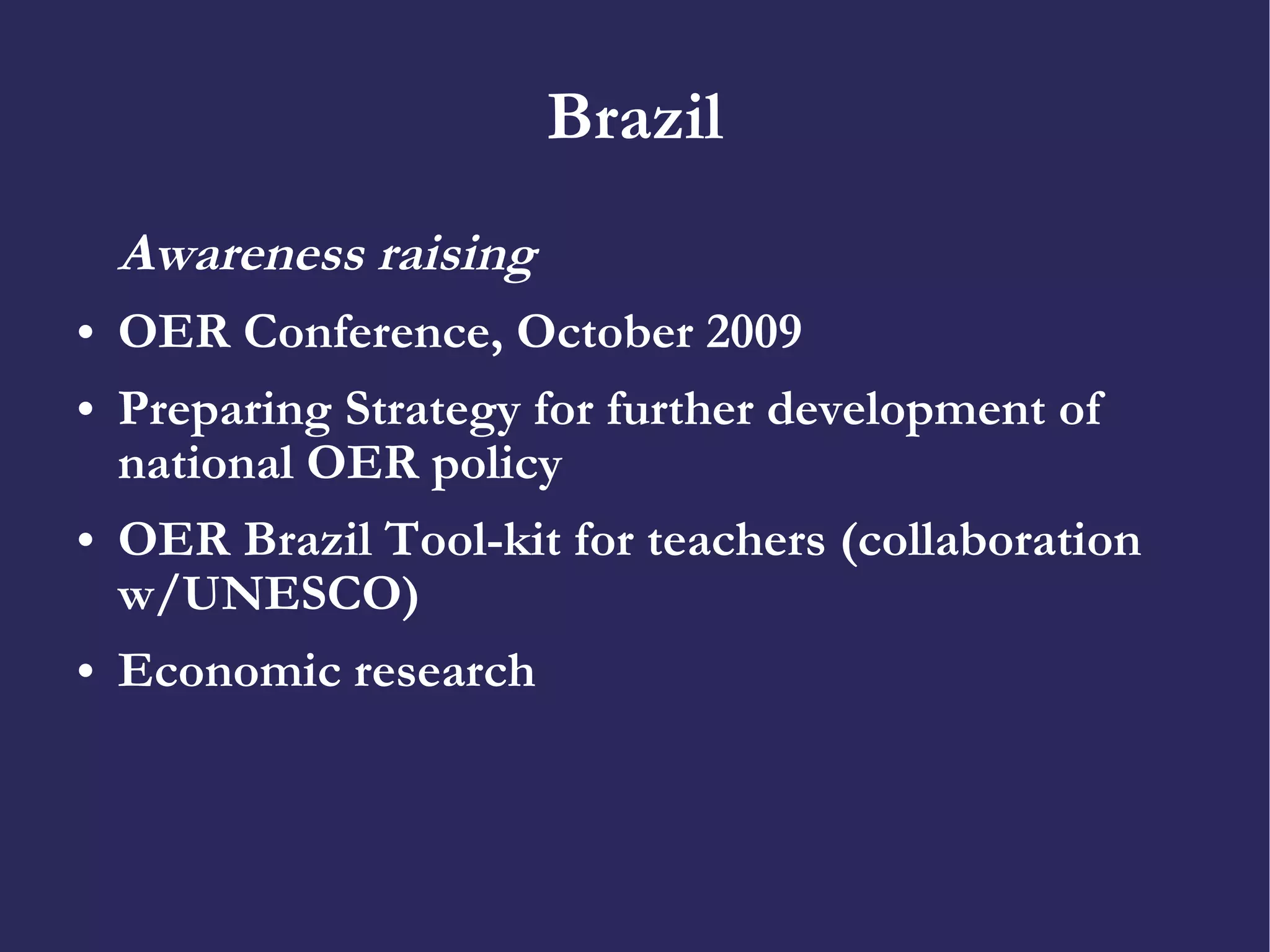 Development of National OER Strategies | PPT
