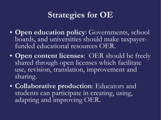Development of National OER Strategies | PPT