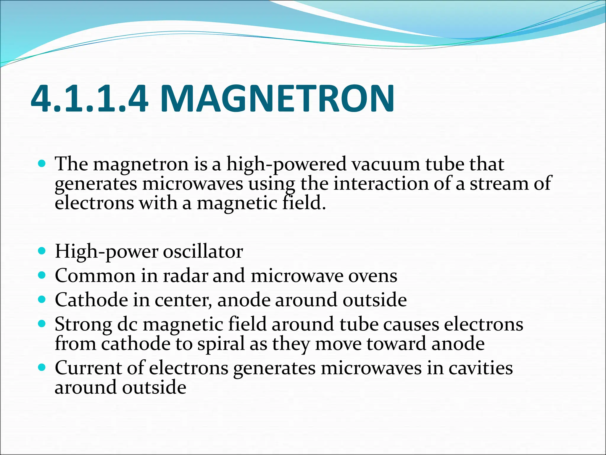MICMicrowave Tubes – klystron, reflex klystron, magnetron and TWT. | PPT