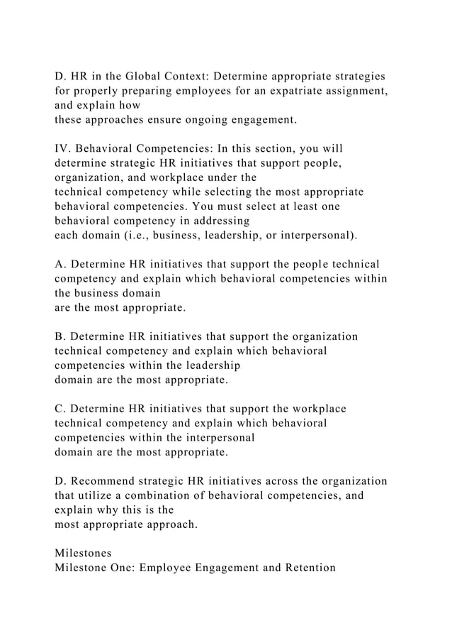 4Milestone Three Global HR, Diversity, Risk Management,.docx