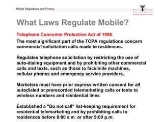 Mobile Regulations, Laws and Procedures_Michael Hanley | PPT