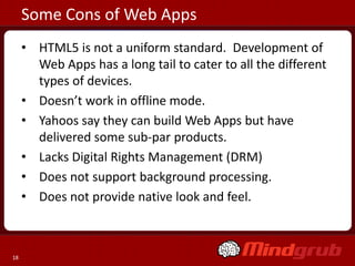 Mobile Web vs. Native Apps | PPTX | Web Development | Internet