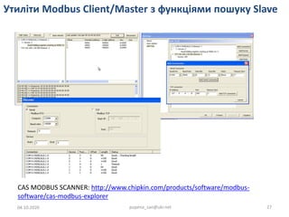 Підсистема введення/виведення SCADA/HMI. Modbus | PPT