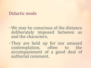 Four Modes of Fiction | PPTX