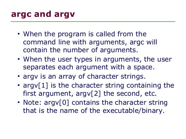 Module 04 Command Line arguments in C