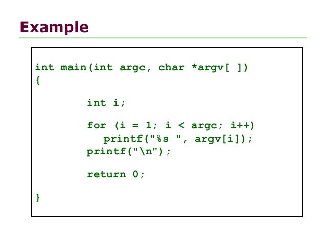 Module 04 Command Line Arguments In C