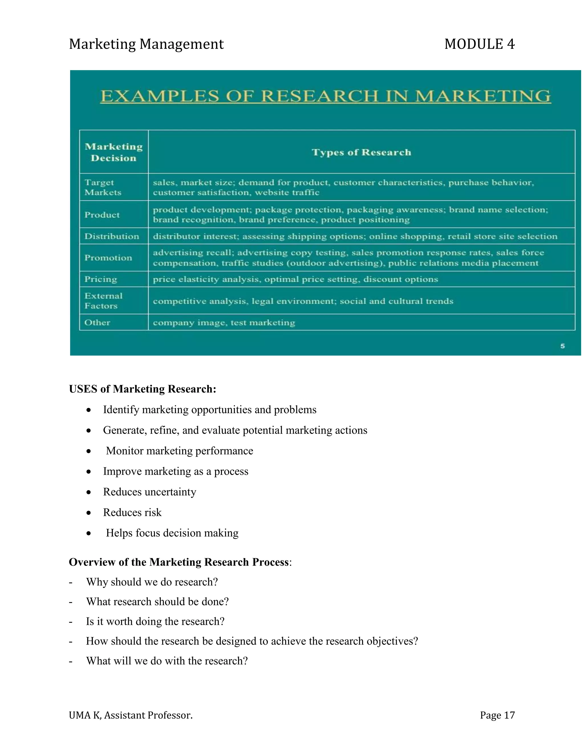 Marketing management module 4 uma k | PDF