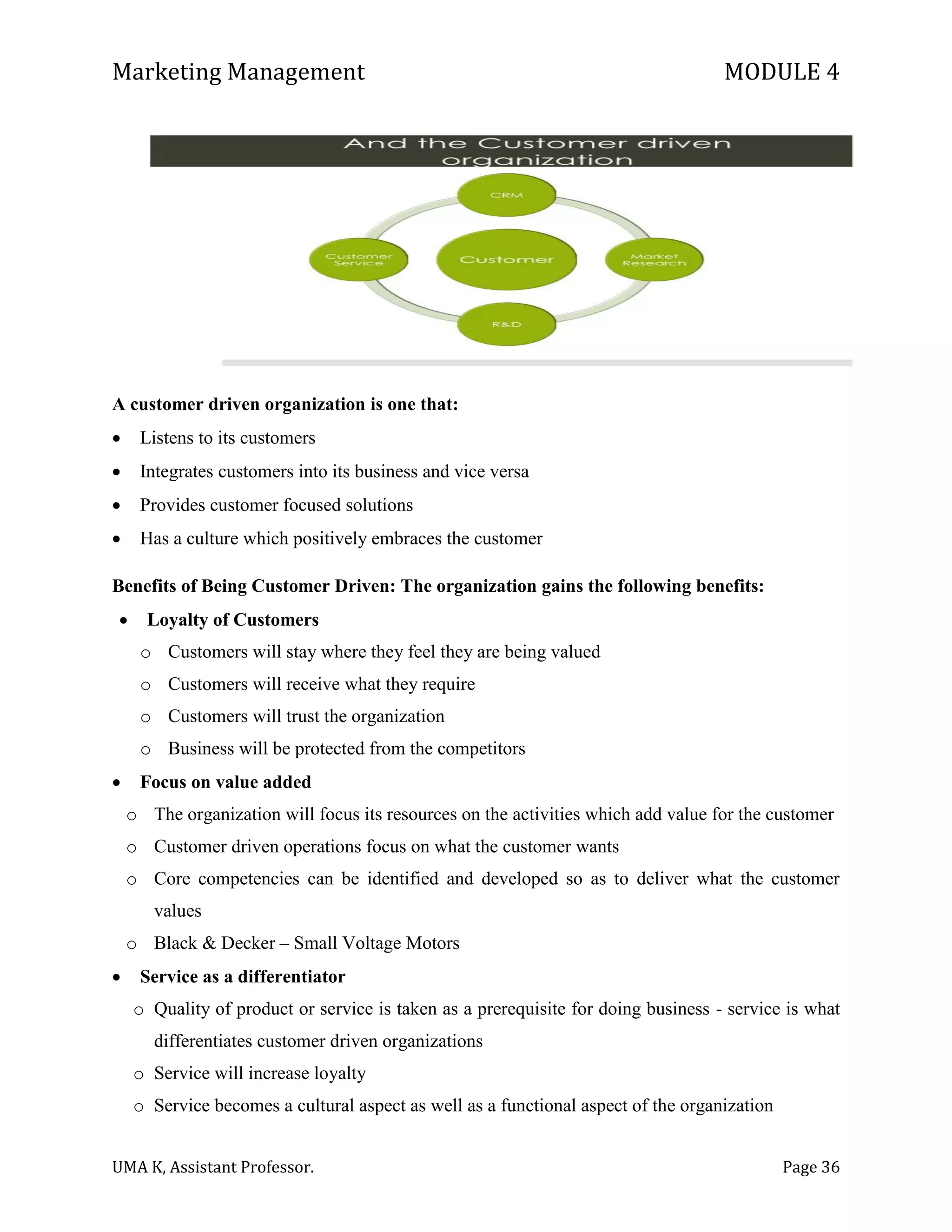 Marketing management module 4 uma k | PDF