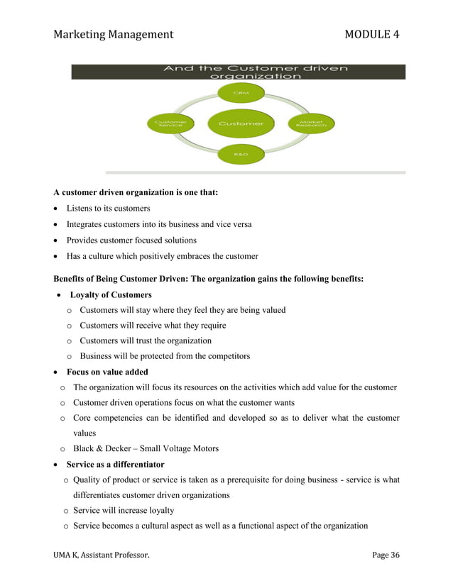 Marketing management module 4 uma k | PDF