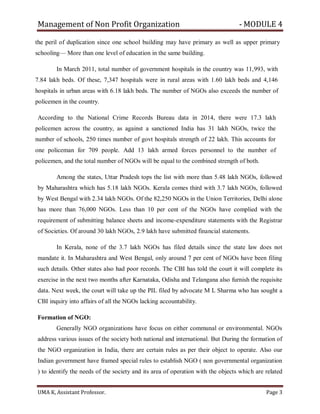 Management of non profit organisation module 4 | PDF