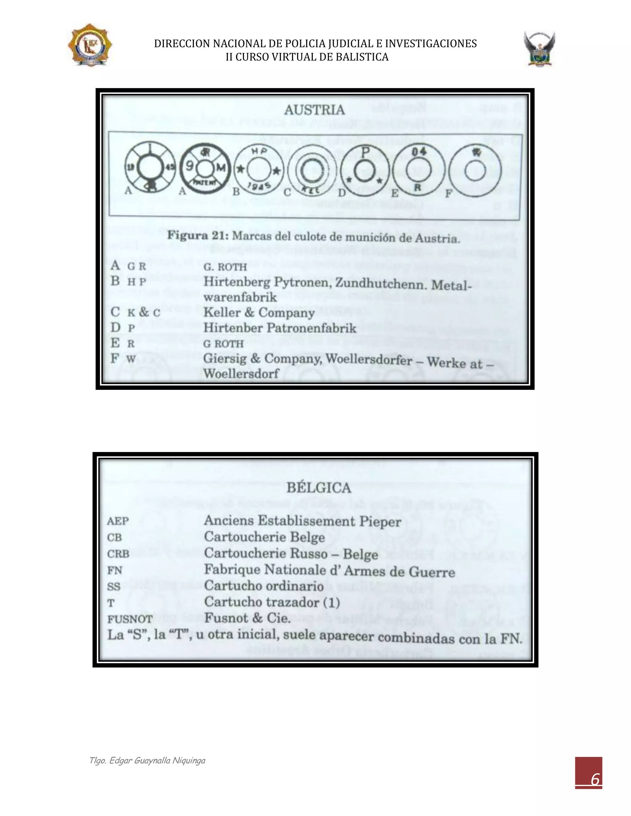 VI Unidad Cartucheria Balistica - Determinación del origen del cartucho ...