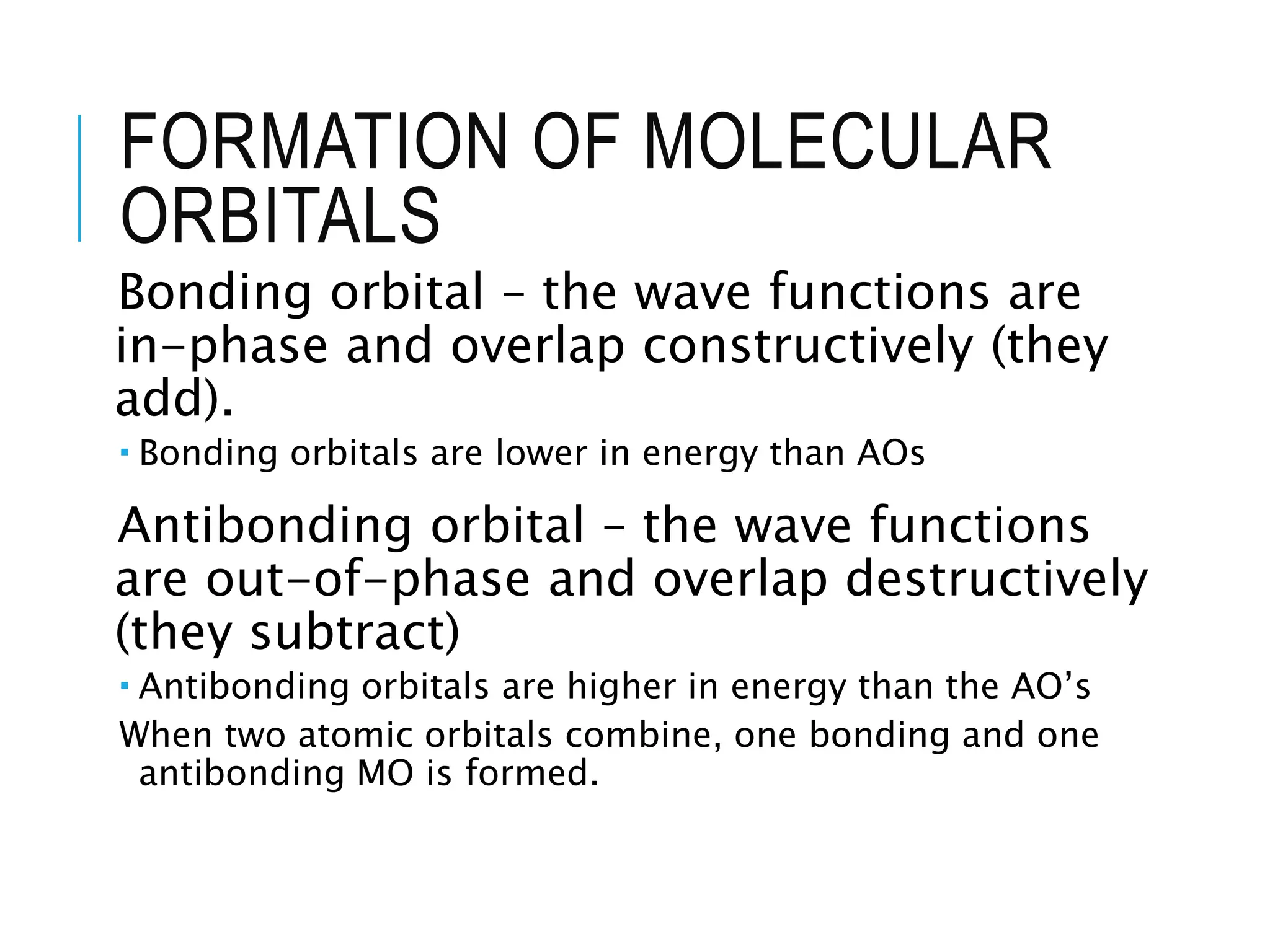 Molecular orbital theory - Organic Chemistry | PPTX | Chemistry | Science