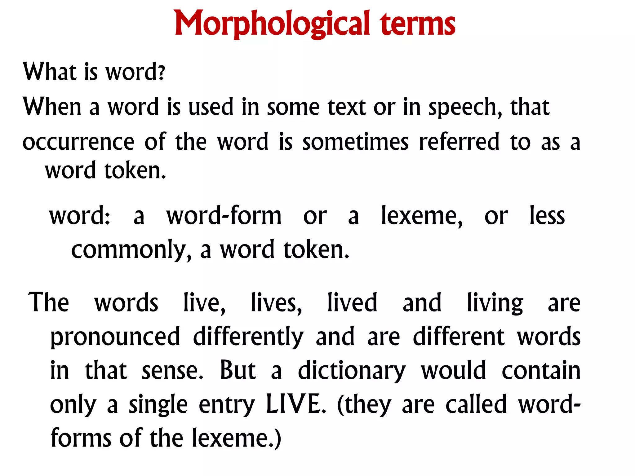 4 morphology terms | PPT