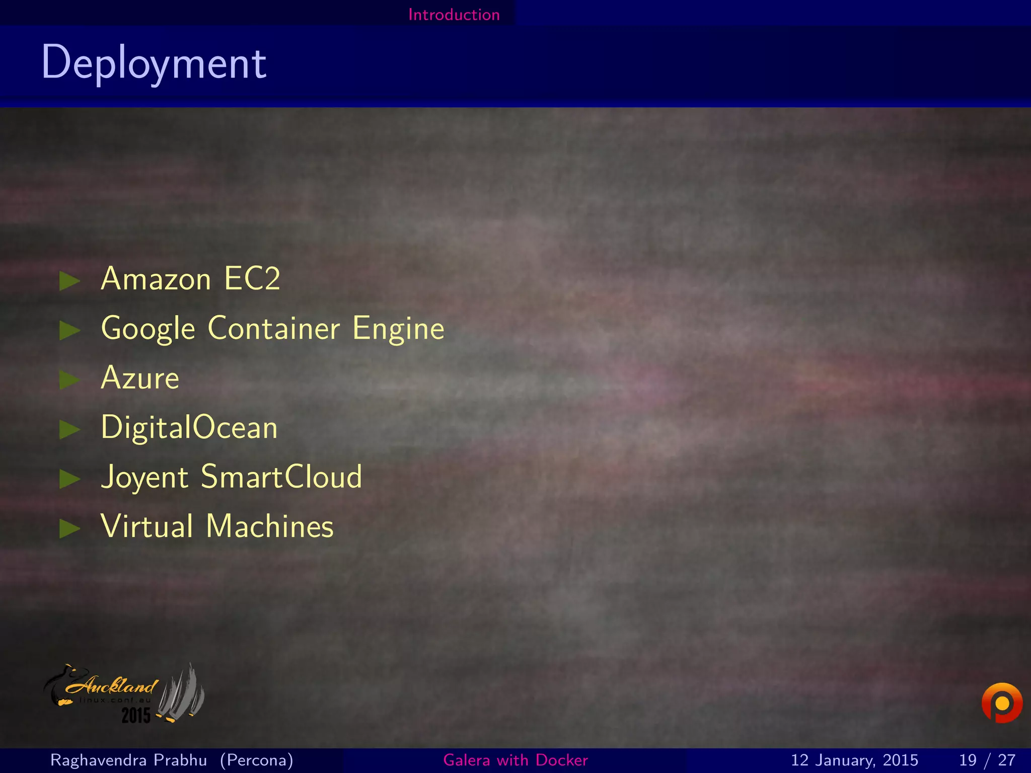 Galera with Docker: How Synchronous Replication and Linux Containers ...