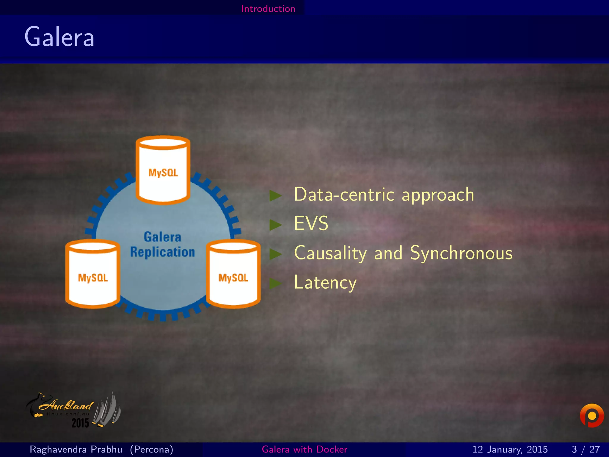 Galera with Docker: How Synchronous Replication and Linux Containers mesh together | PDF