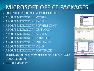 4 ms office packages | PPTX