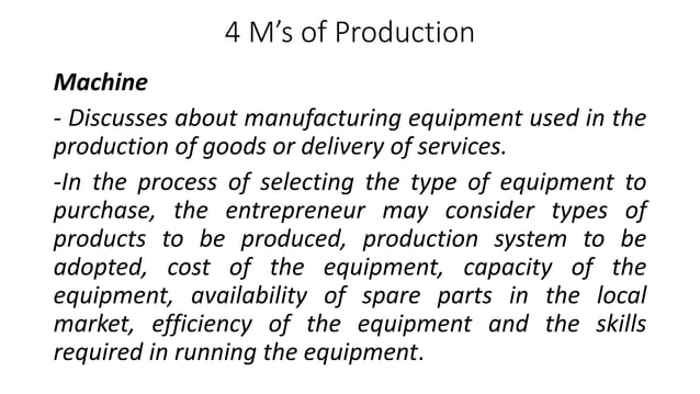 4 Ms OF PRODUCTION.pptx | Business | Business and Finance