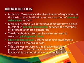 DNA AND RNA BASED TAXONOMY OF ANIMALS | PPTX