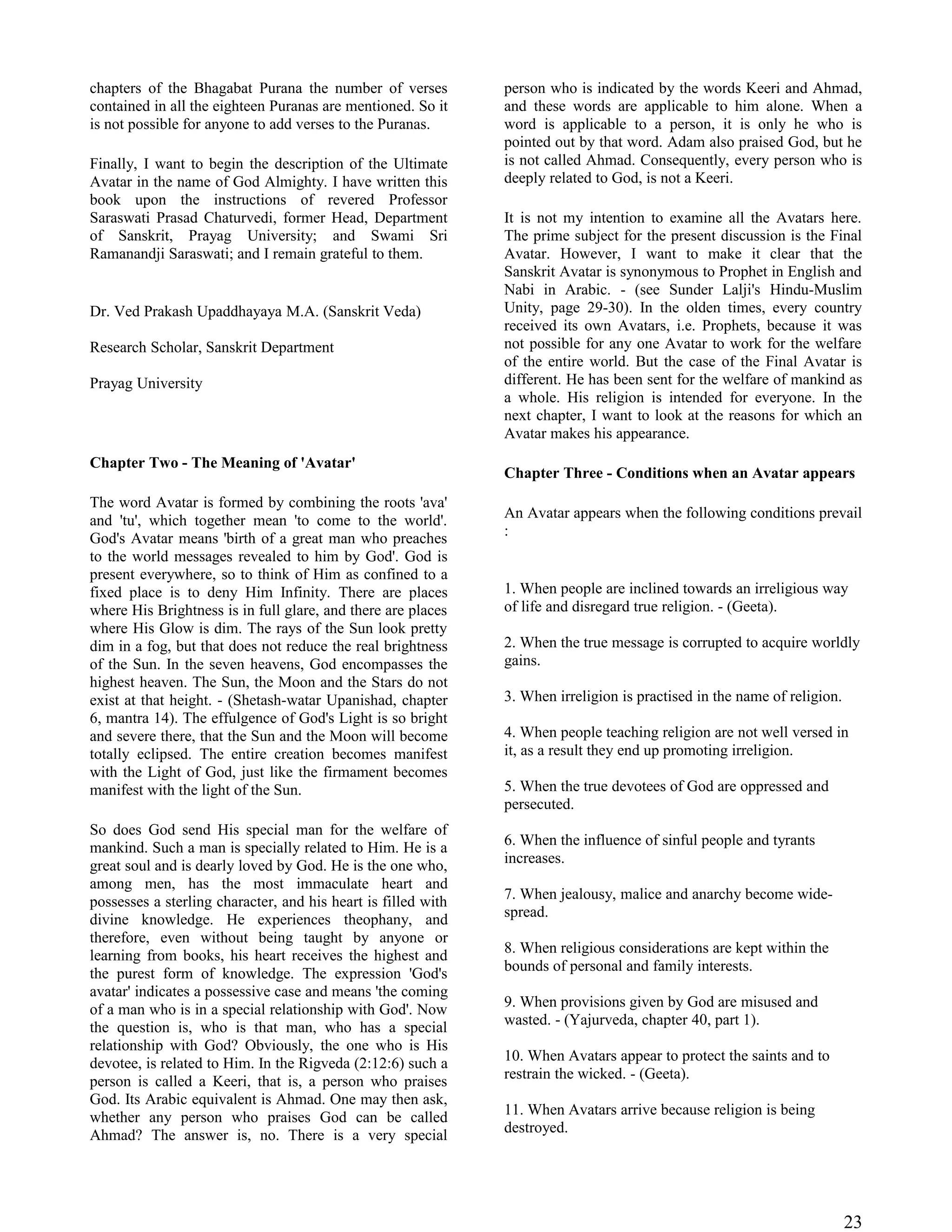 4 muhammad in the vedas and the puranas | DOC