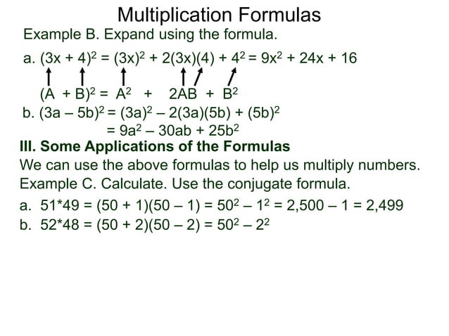 4 multiplication formulas x | PPT