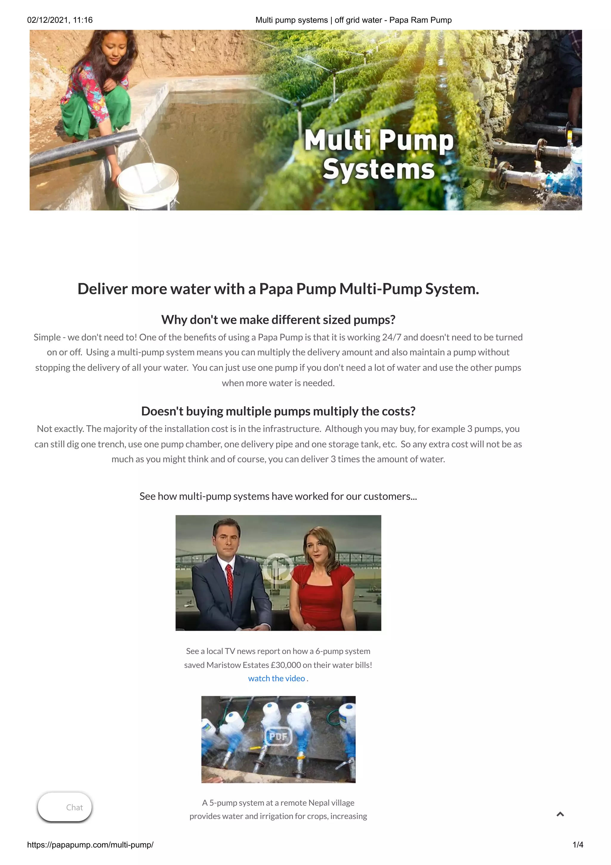 4 multi pump systems off grid water papa ram pump | PDF