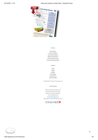 4 multi pump systems off grid water papa ram pump | PDF