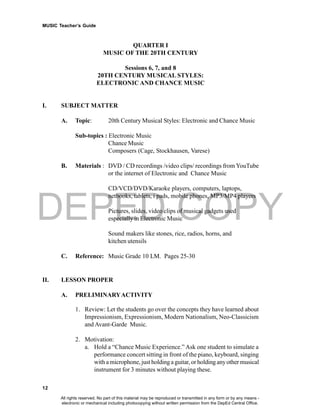 Music Grade-10 TG Quater 1 | PDF
