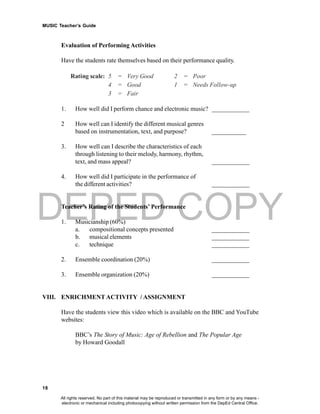 Music Grade-10 TG Quater 1 | PDF