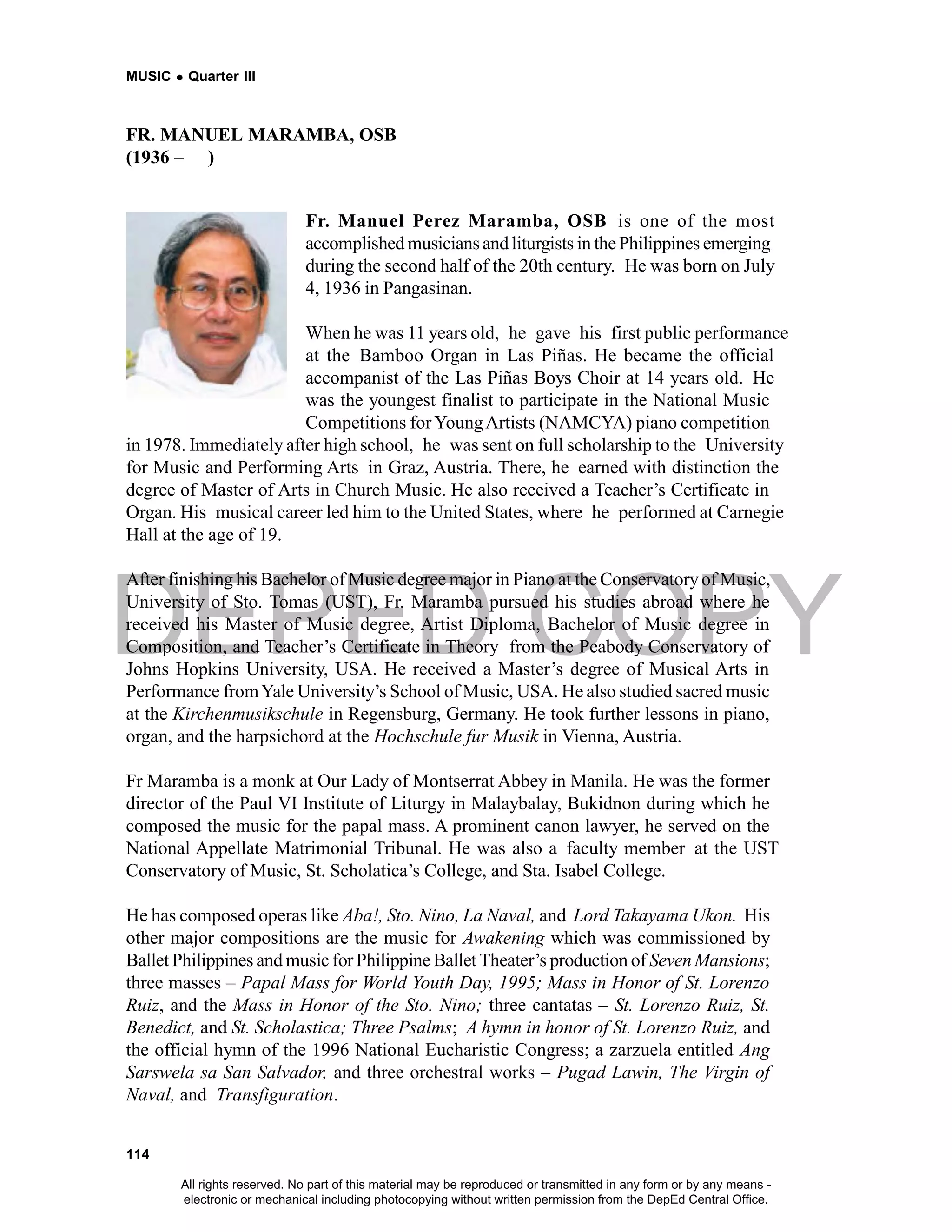 music 10 learners material quarter 3 | PDF