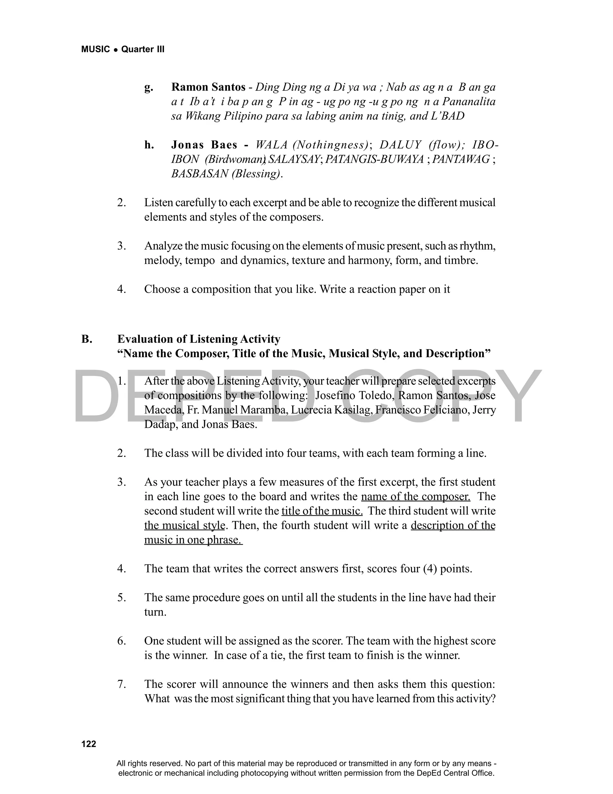 music 10 learners material quarter 3 | PDF